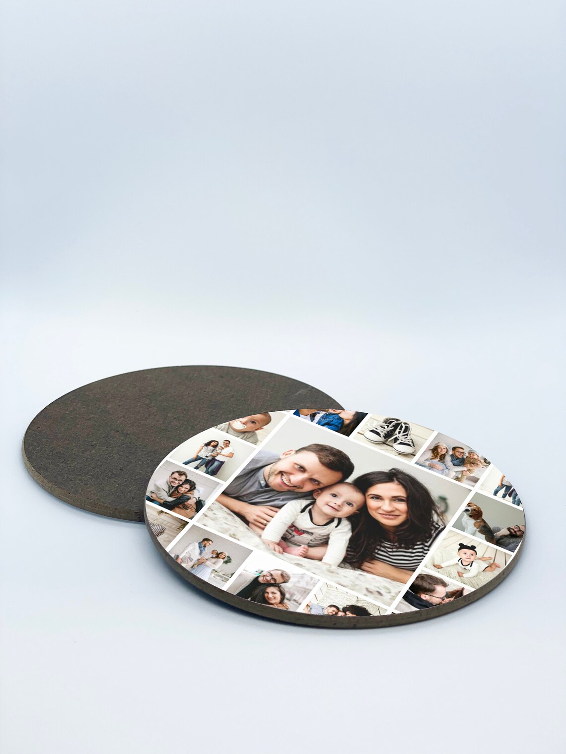 Custom Photo Collage Cup Coasters, Personalised High Gloss Square Drink ...