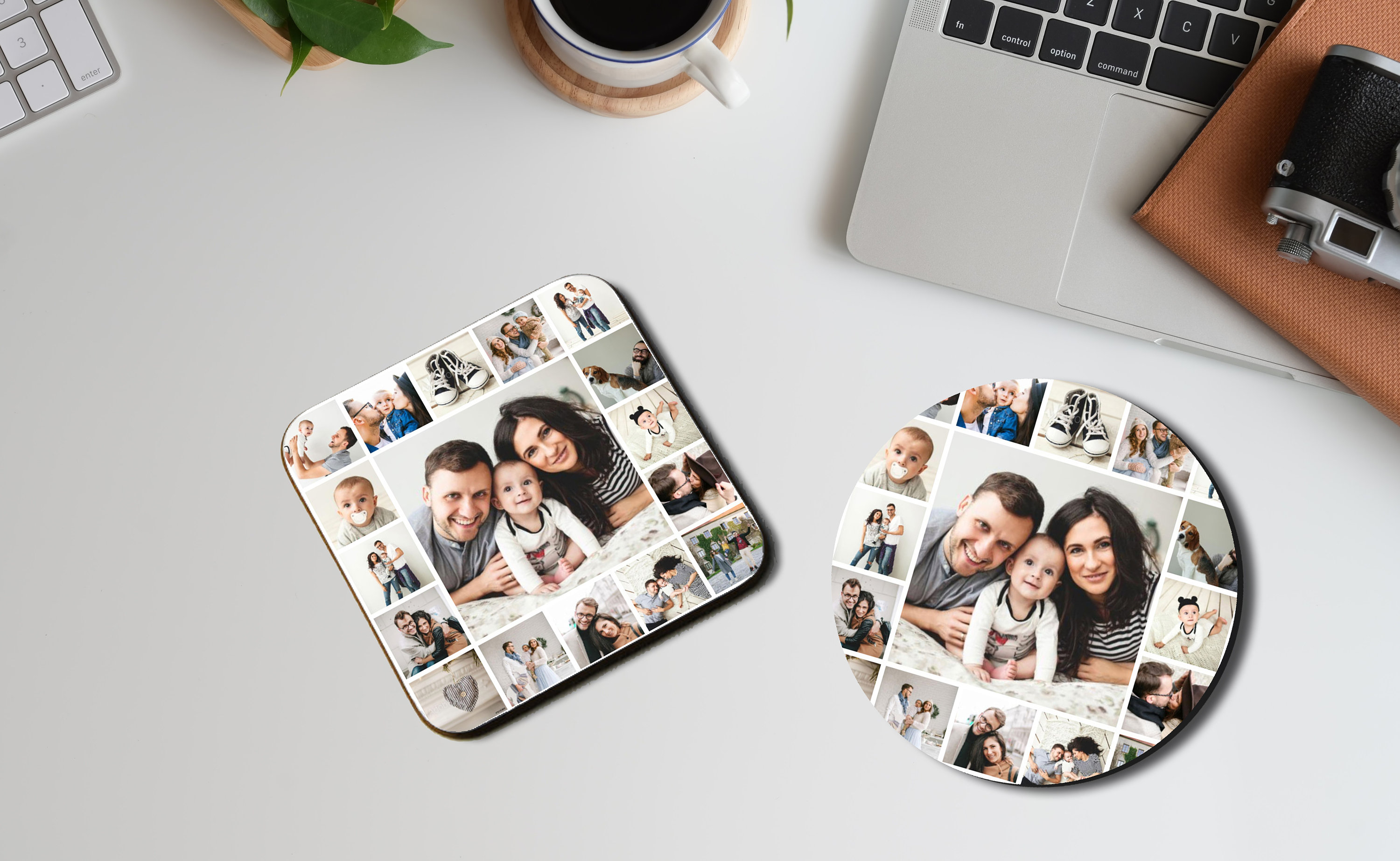 Custom Photo Collage Cup Coasters Personalised High Gloss - Etsy