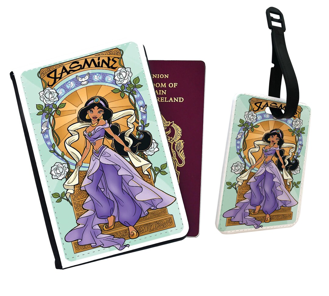 Personalised Faux Leather Passport Cover & Luggage Tag Disney Travel ...