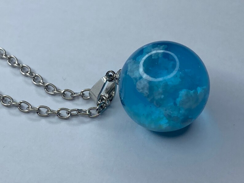 Daydream Chain Necklace piece of Heaven White Clouds Blue - Etsy
