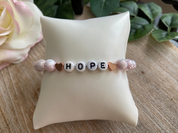 Hope Beaded Bracelet Personalized letter bracelet Custom | Etsy