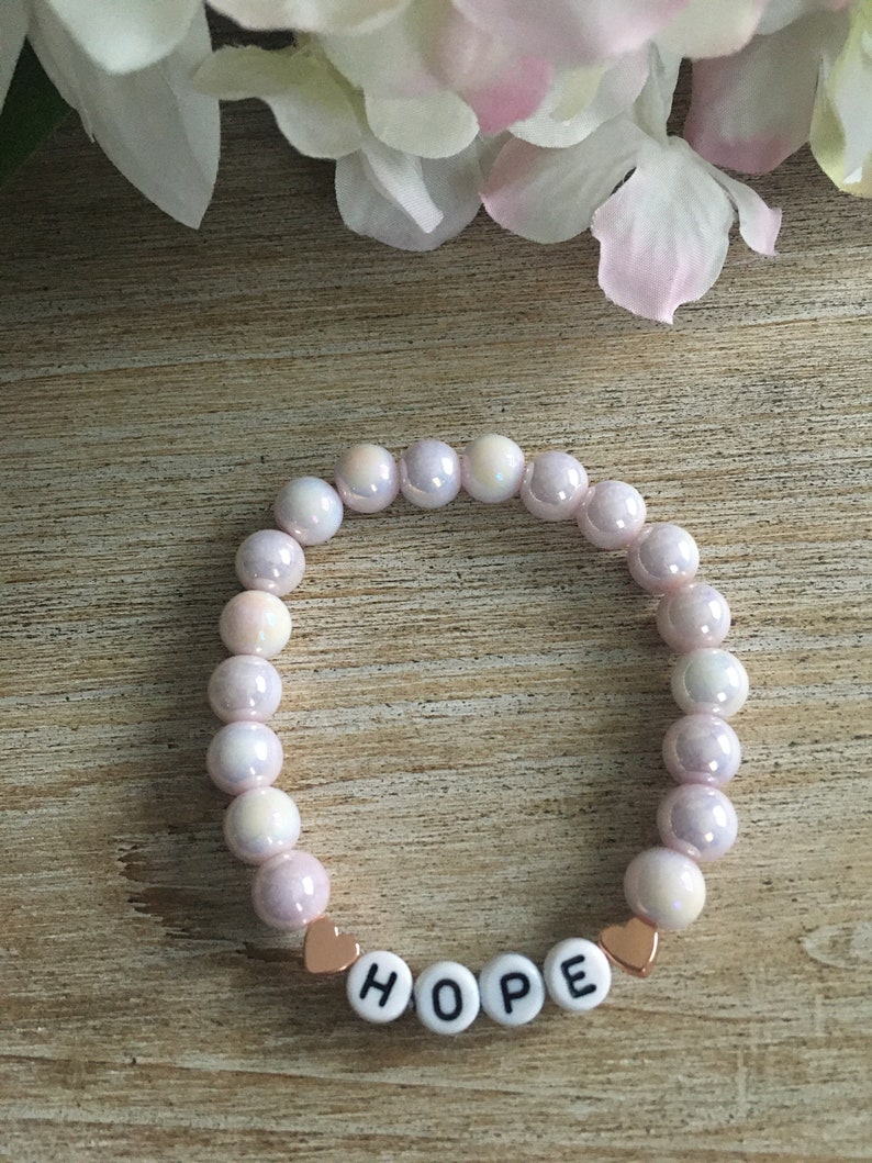 Hope Beaded Bracelet Personalized letter bracelet Custom | Etsy