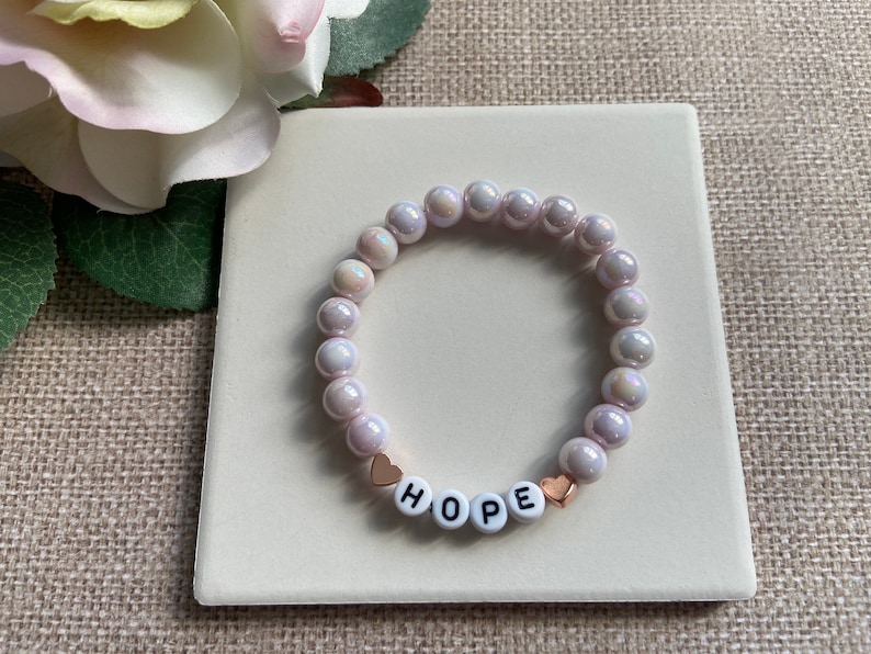 Hope Beaded Bracelet Personalized letter bracelet Custom | Etsy