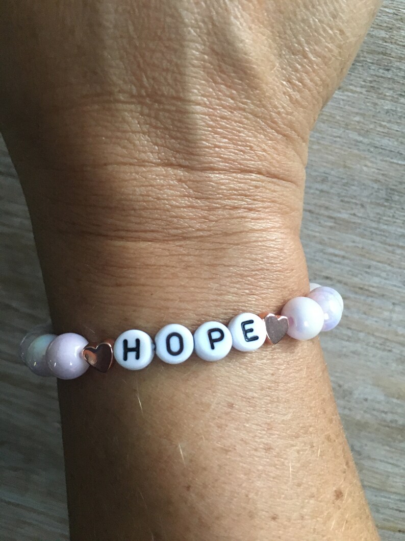 Hope Beaded Bracelet Personalized letter bracelet Custom | Etsy