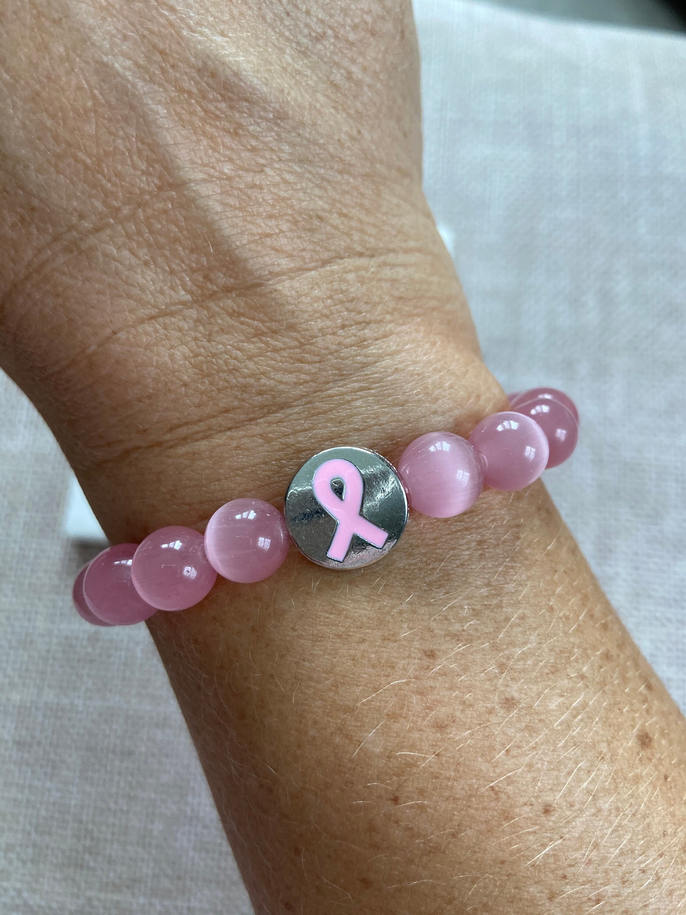 Breast Cancer Awareness Bracelet Pink Awareness Bracelet | Etsy