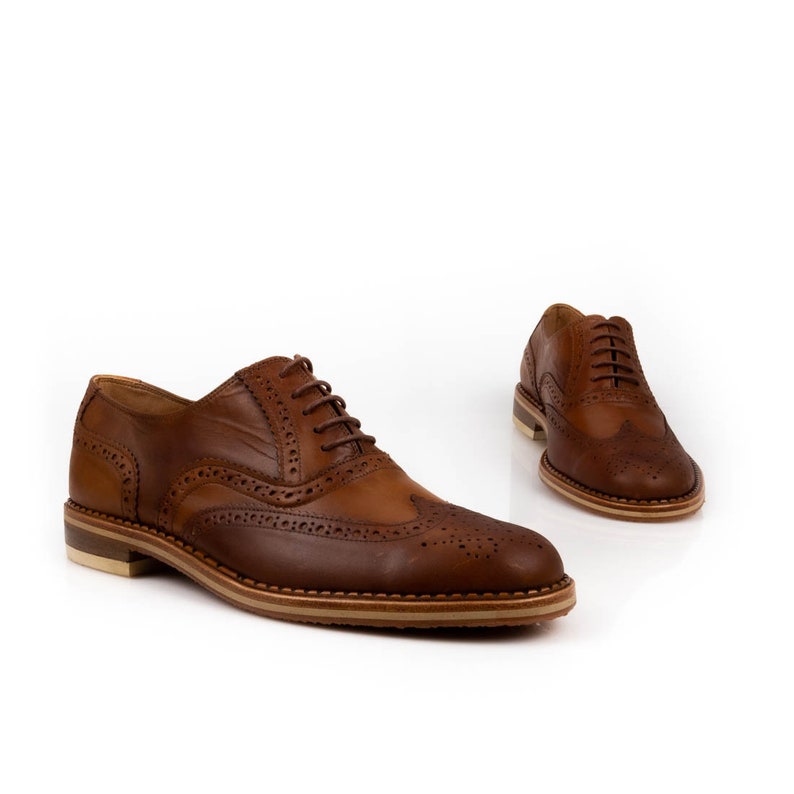 Oxford Full Brogue Handmade Gentlemen Shoes - Etsy