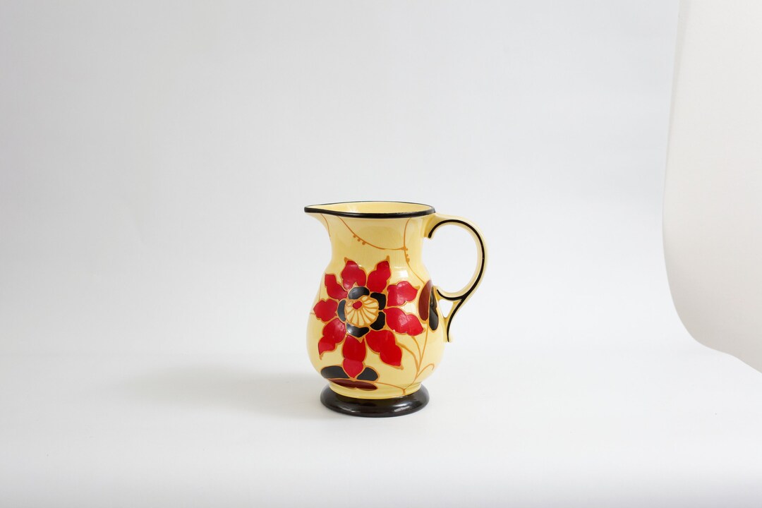 Large Art Deco Ditmar Urbach 1.5 Liter Jug// Czechoslovakia Pitcher ...