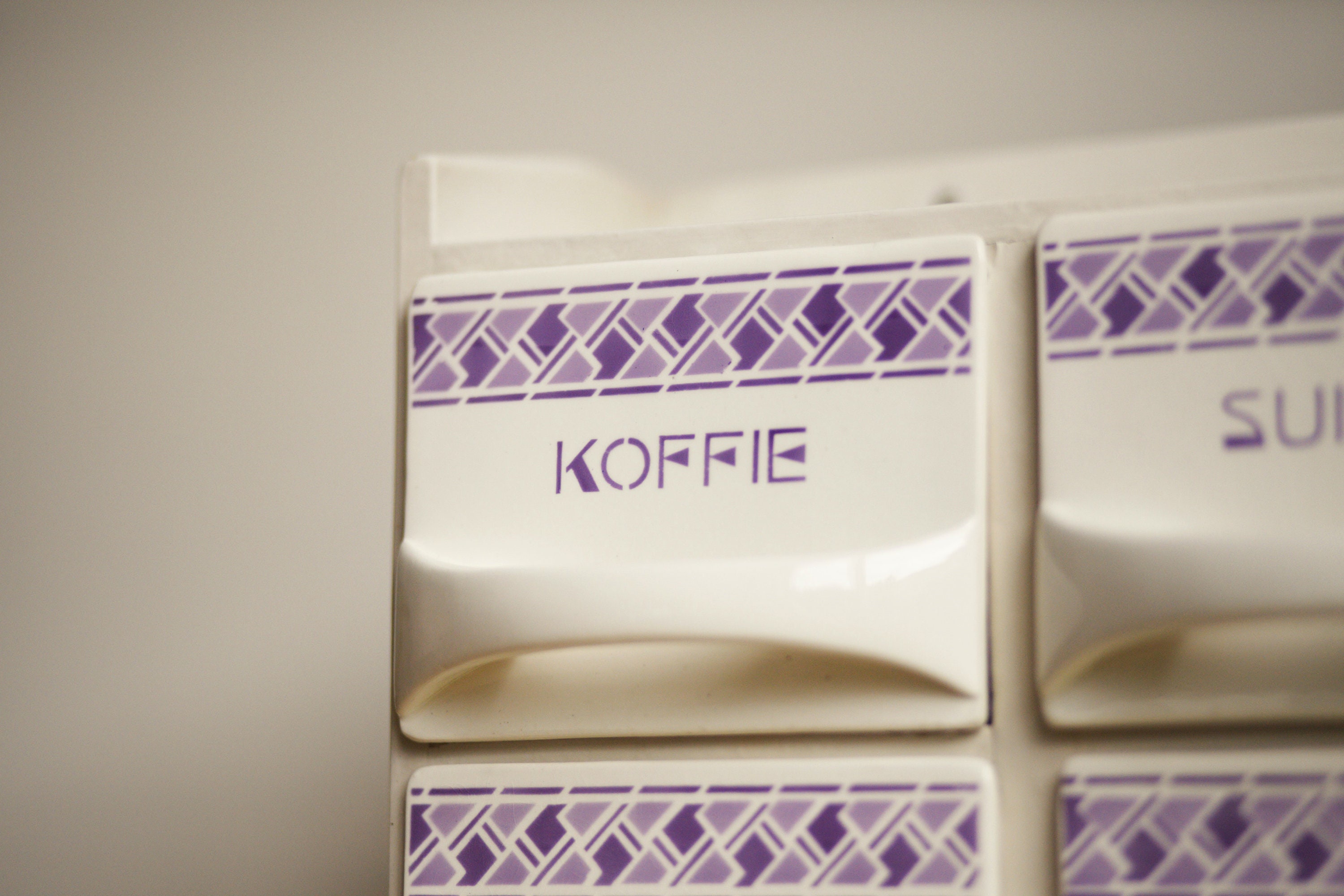 Rare Art Deco Dutch Spice Cabinet With Geometric Decoration in Lilac ...