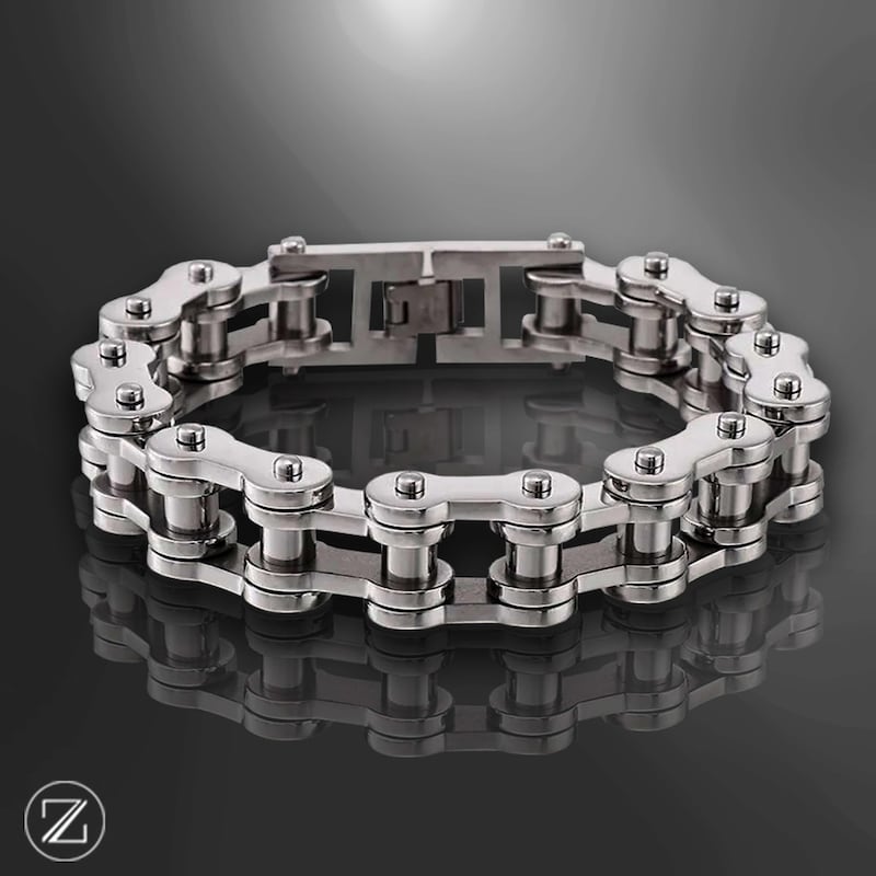 Biker Metal Chain Bracelet - Etsy Canada