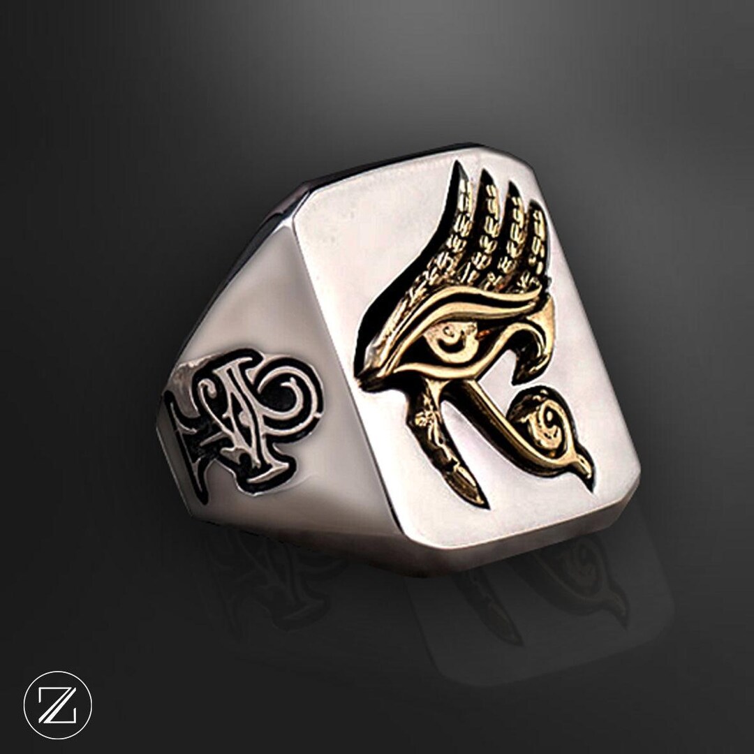 Eye of Horus Ring – Egyptian Ring for Men – Symbol of Protection ...