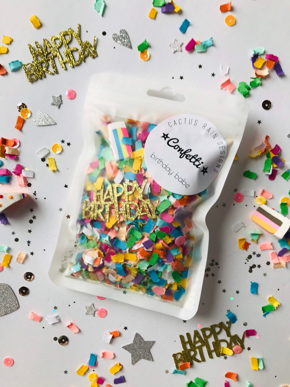 Happy Birthday CONFETTI Table Decor Party Decor Flat Lay - Etsy