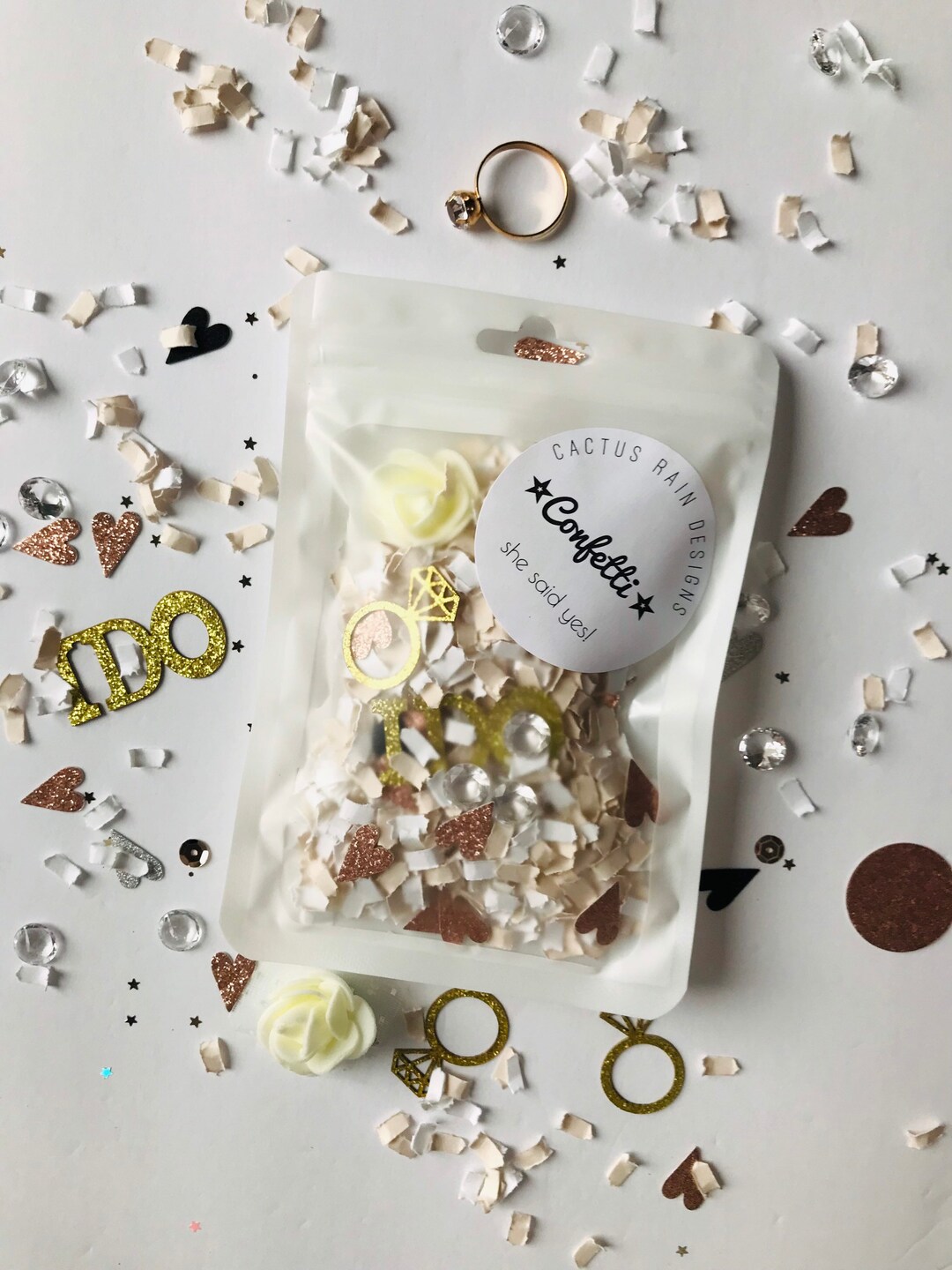 Wedding CONFETTI , Bridal Table Decor, Party Decor, Flat Lay ...