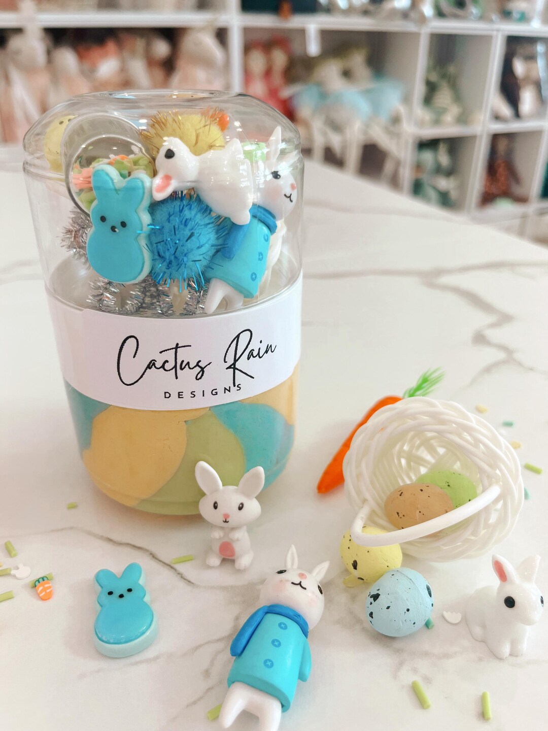 Easter Sensory Play Dough Jar | Cupcake Scented Bunny Play Dough Kit ...