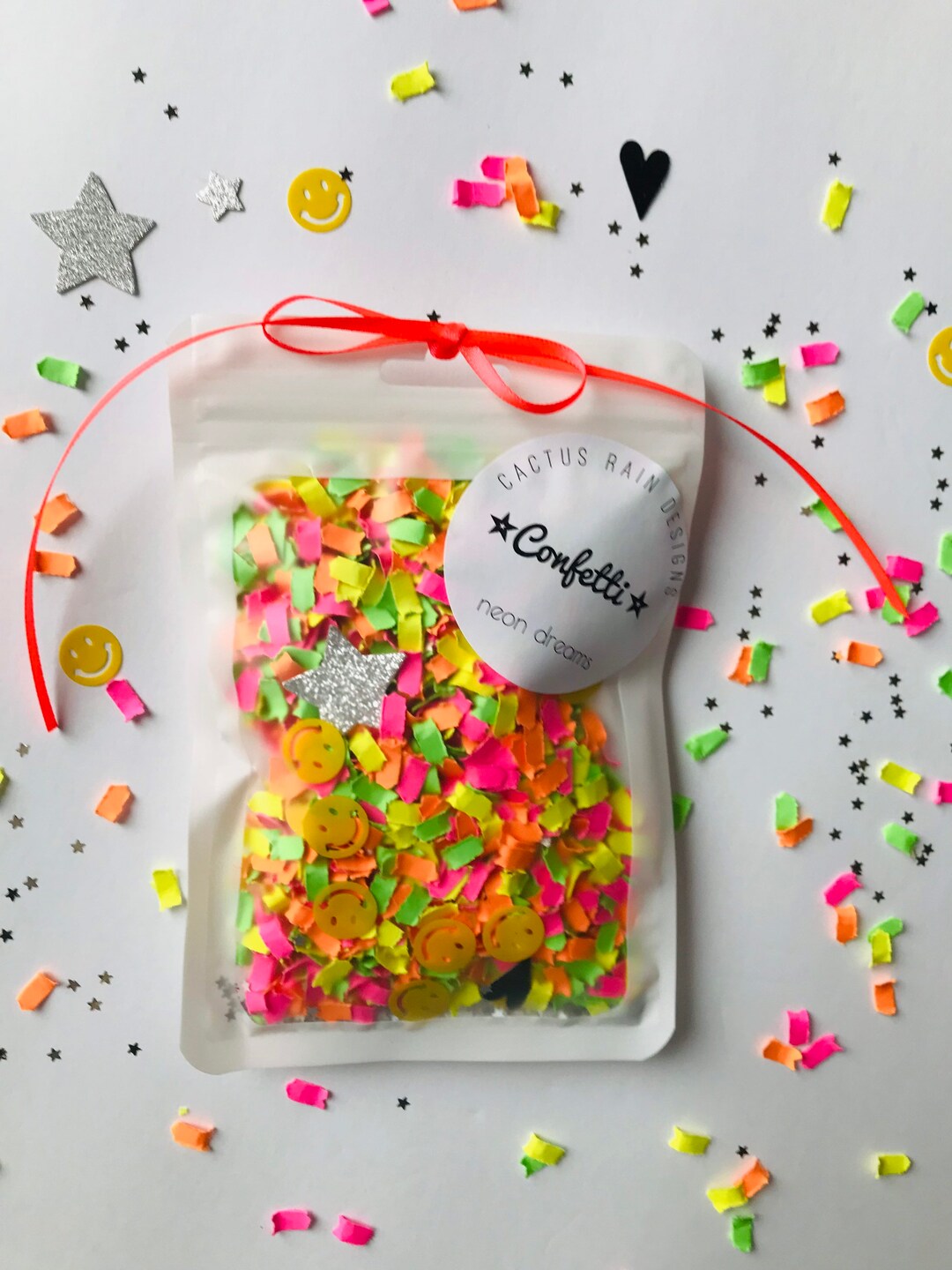 NEON CONFETTI, Table Decor, Party Decor, Flat Lay Photography, Birthday ...