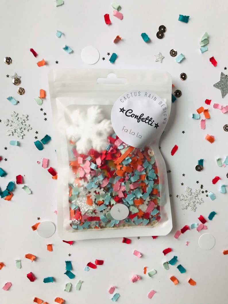 Fa La La CHRISTMAS CONFETTI Table Decor Party Decor Flat - Etsy