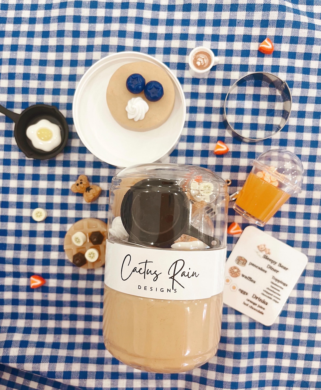 Sleepy Bear Diner Sensory Dough Jar, Kids' On-the-go Play, Pancakes ...
