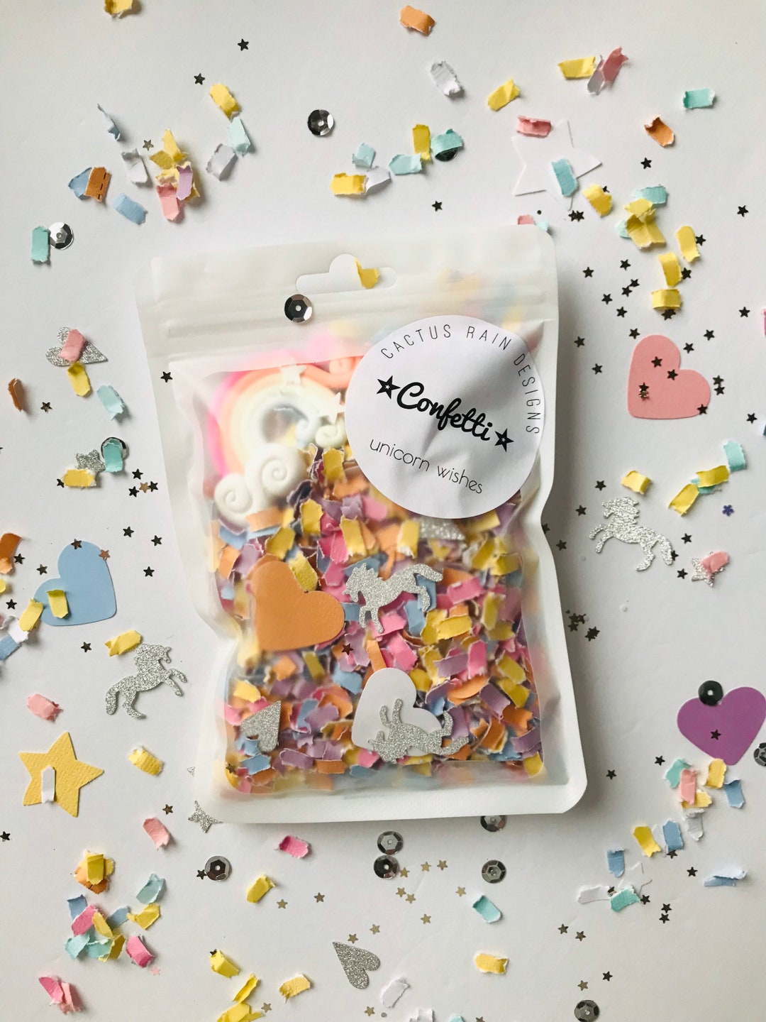 Unicorn CONFETTI Table Decor Party Decor Flat Lay - Etsy