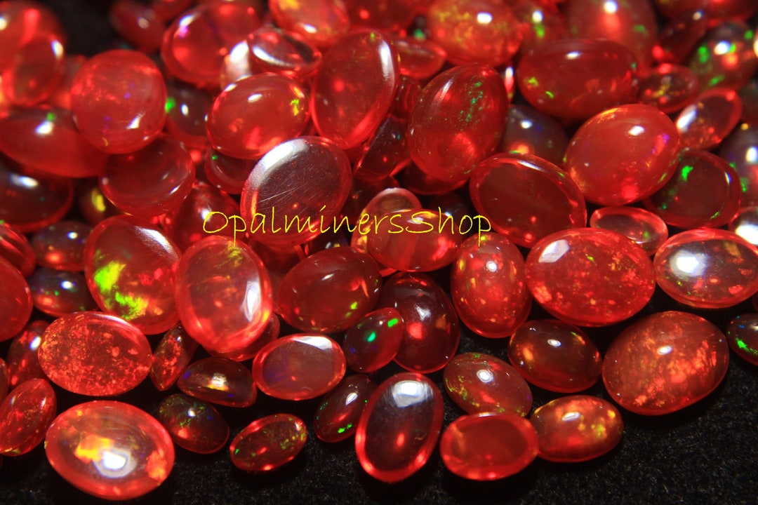 AAA Welo Opal Cabochon: Natural Ethiopian Red Fire Opal - Etsy