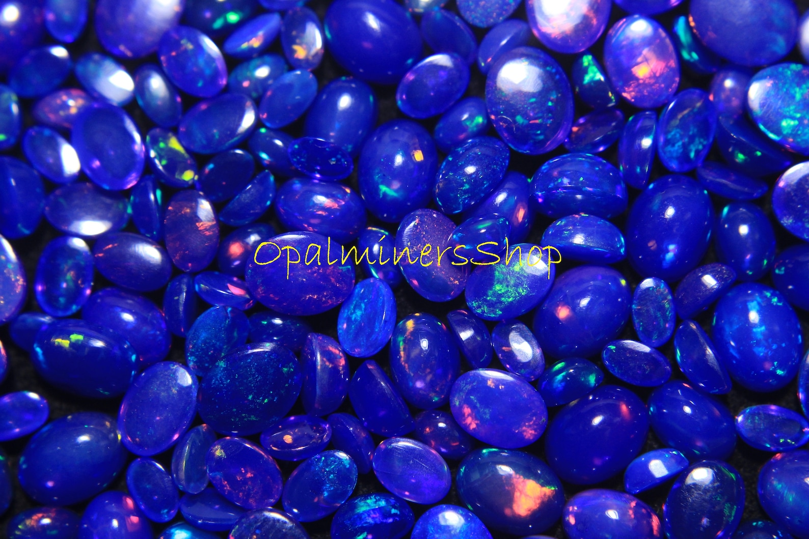 AAA Grade Dark Blue Opal Opal Crystal Multi Fire Opal - Etsy