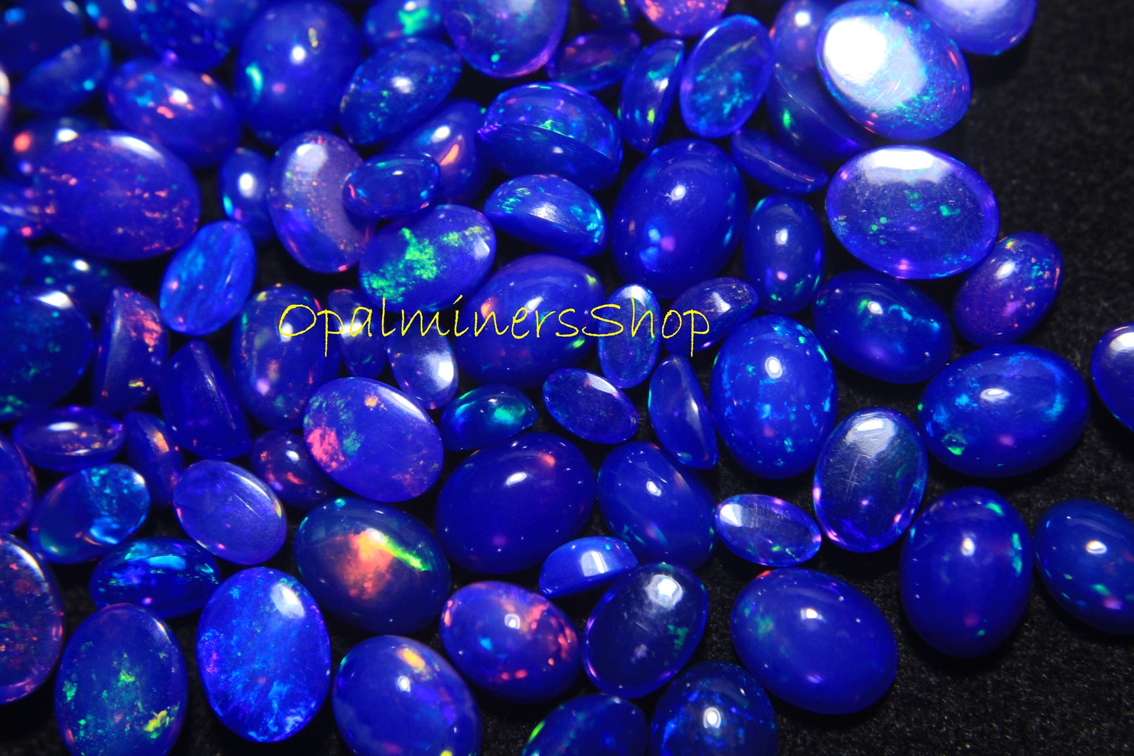 AAA Grade Dark Blue Opal Opal Crystal Multi Fire Opal - Etsy