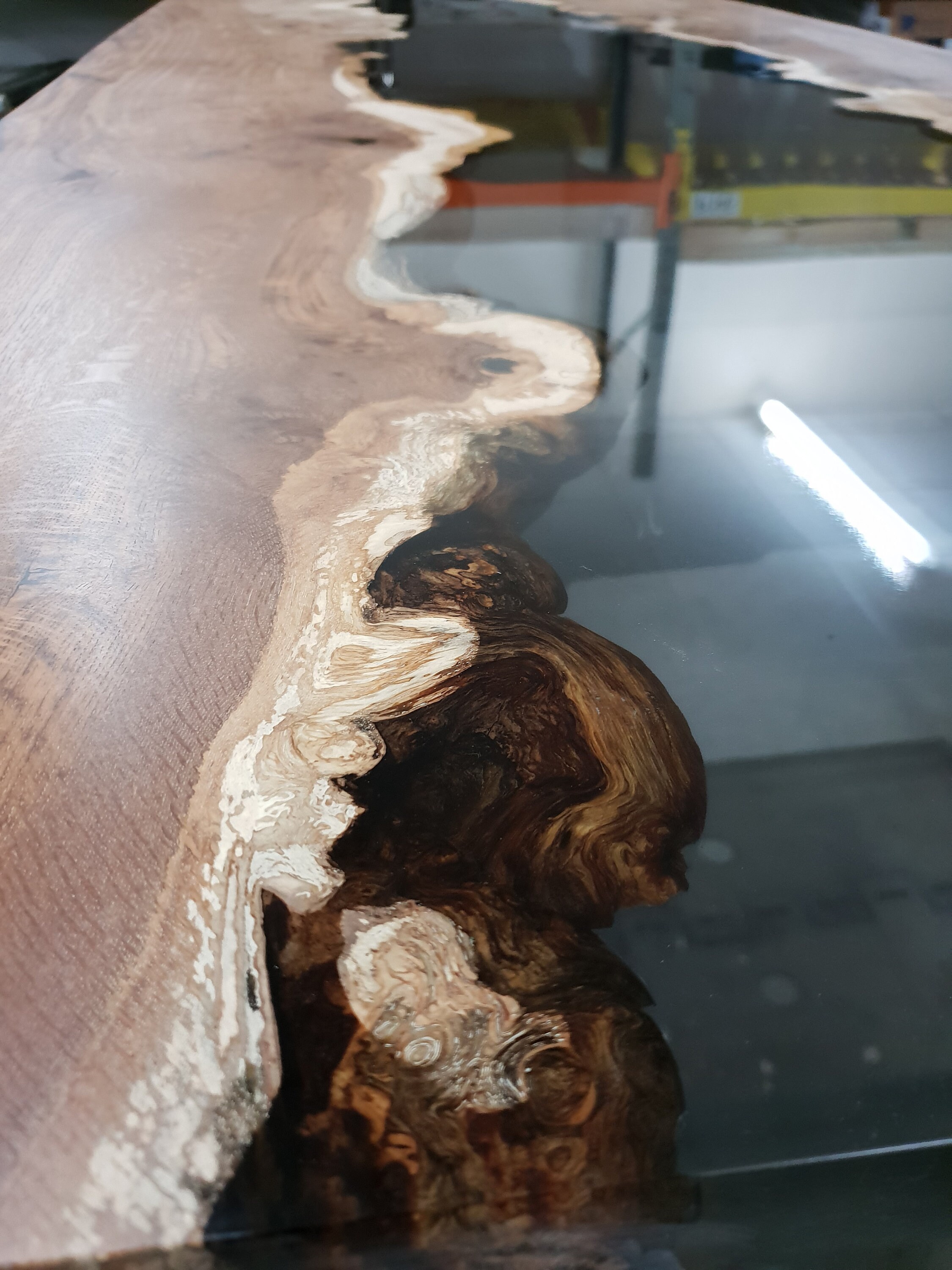 Brown Oak Resin Dining Table - Etsy UK