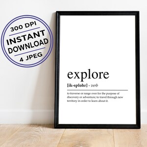 Explore Print Digital Download Insant Download Explore Definition ...