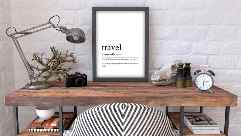 Travel Print Digital Download - Insant Download - Travel Definition ...