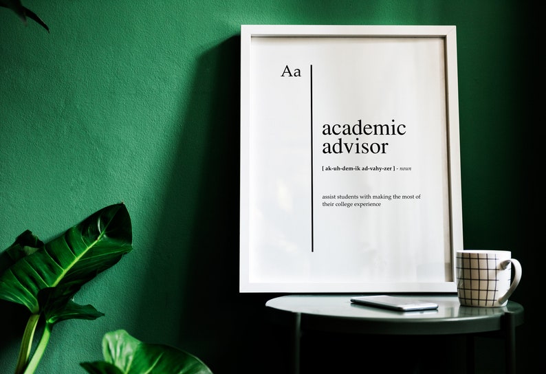 Academic Advisor Definition Print College Coworker Gift - Etsy