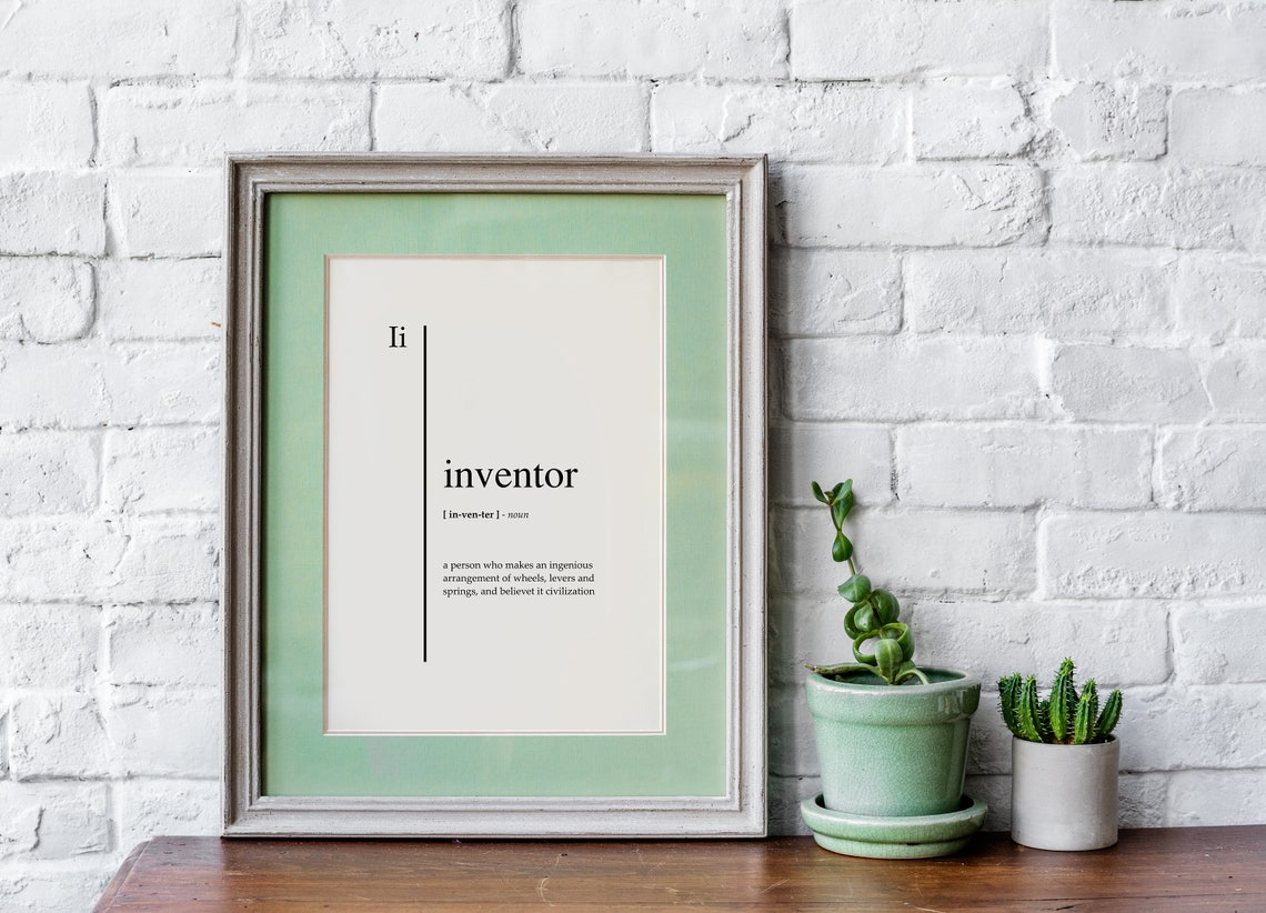 Inventor Definition Print Science Gift Dorm Wall Art Dorm - Etsy