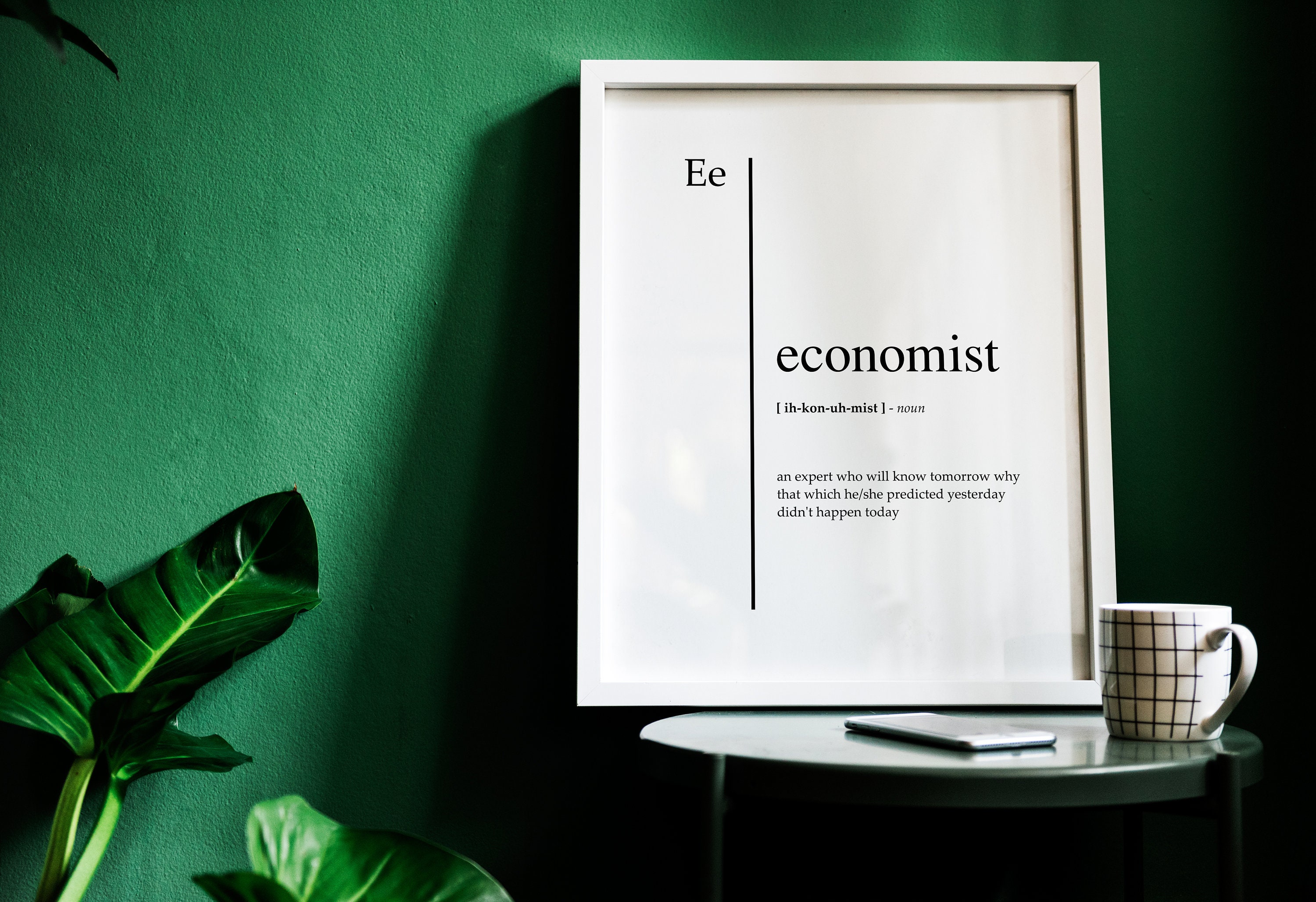 Economist Definition Print Gift for Coworker Dorm Wall Art Professions ...