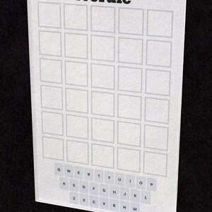 Premium Acrylic Wordle Score Sheet Upgrade, Reusable, Wet Erase and Dry ...