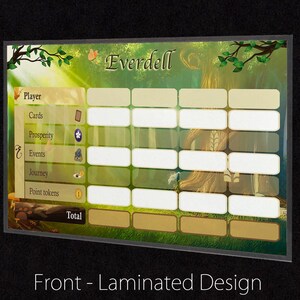 Laminated Everdell Score Sheet, Unofficial, Waterproof, Reusable, Wet ...