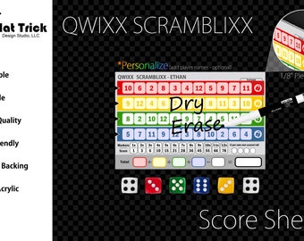 Laminated Quiddler Score Sheet, Waterproof, Reusable, Wet Erase and Dry ...