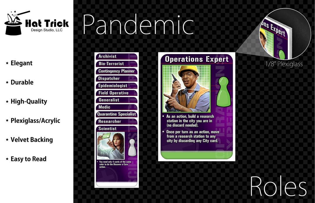 Premium Acrylic Deluxe Pandemic Role Upgrades - Etsy