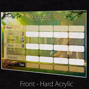 Premium Acrylic Everdell Score Sheet, Unofficial, Reusable, Dry Erase ...