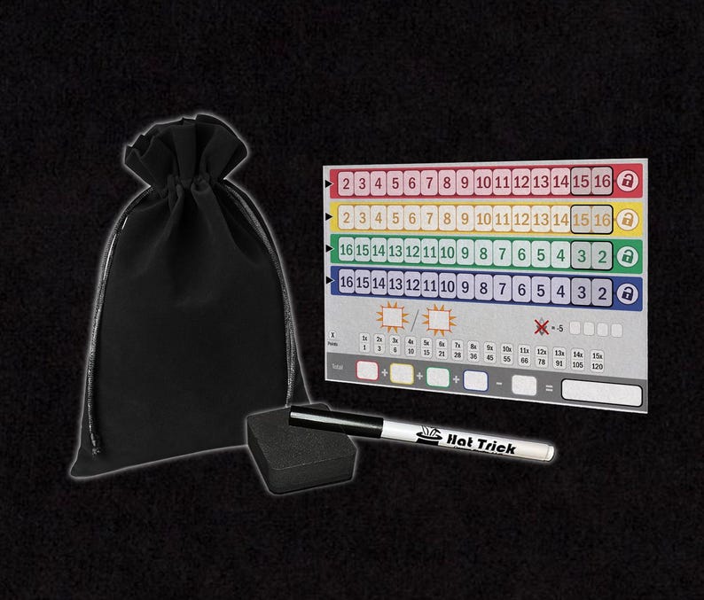 Qwixx Longo Acrylic Score Sheet – Reusable Dry Erase Board Game Score ...