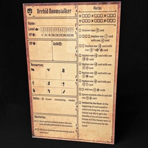 Premium Acrylic Gloomhaven Character Sheet Upgrade, Frosthaven ...