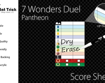 7 Wonders Duel Score - Etsy