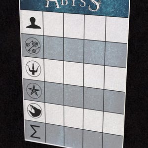 Premium Acrylic Abyss Score Sheet Upgrade, Reusable Wet Erase and Dry ...