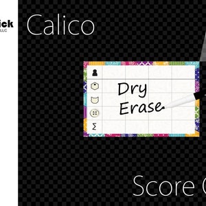 Premium Acrylic Calico Game Score Sheet Upgrade, Reusable, Wet Erase ...