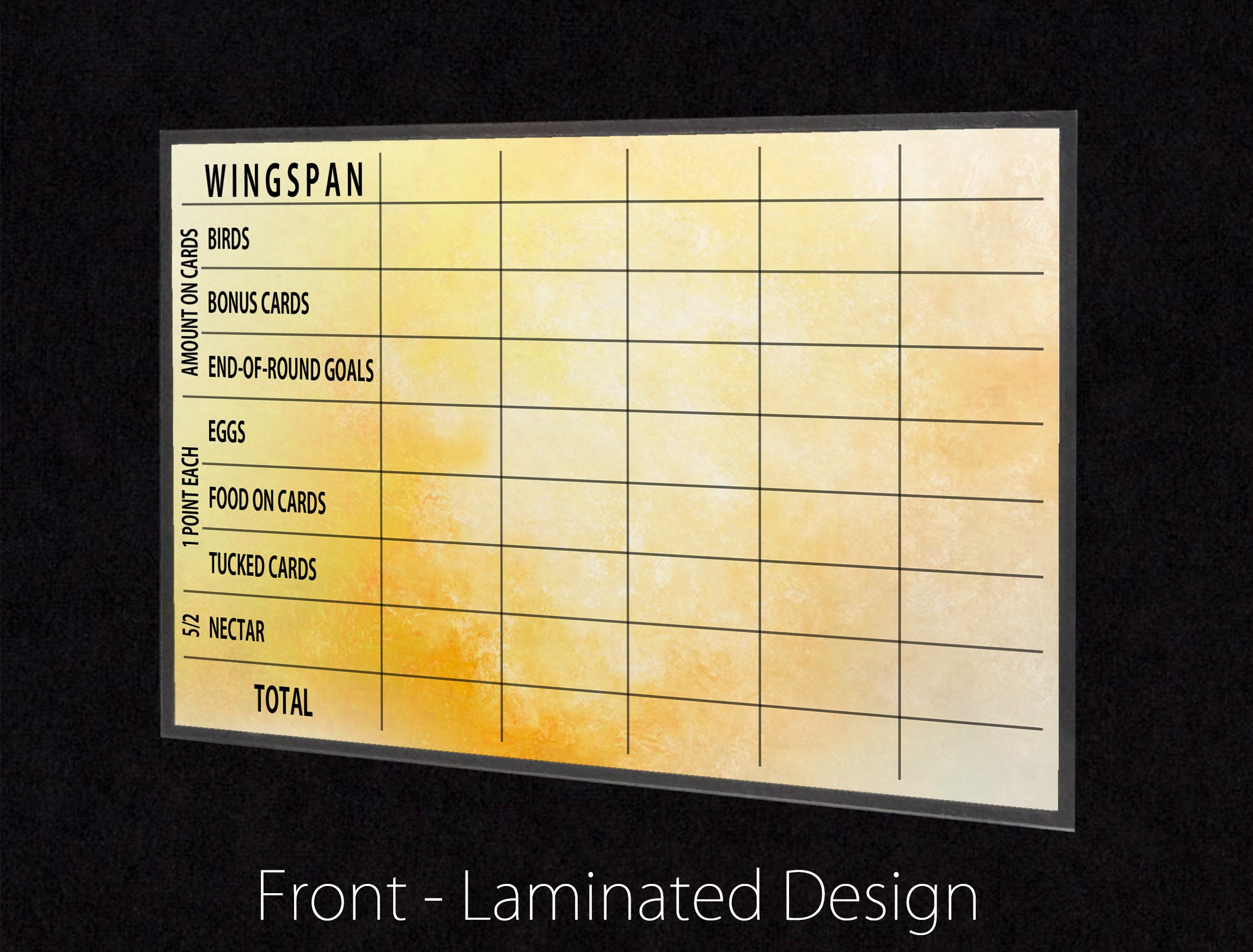 Wingspan Score Sheet, Laminated Reusable Dry Erase, Board Game - Etsy
