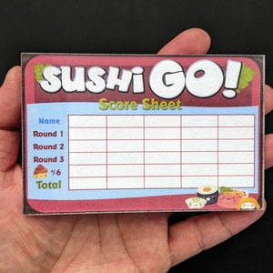Premium Acrylic Sushi Go Score Sheet Upgrade, Reusable, Dry Erase - Etsy