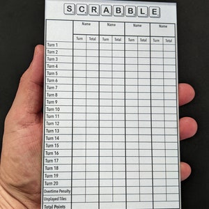 Acrylic Scrabble Score Sheet: Reusable Dry Erase Board - Etsy