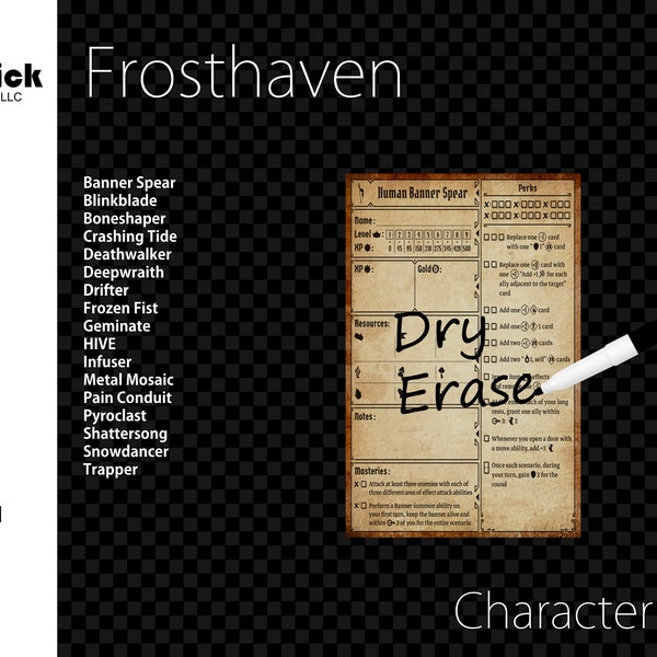 Frosthaven Character Sheets - Etsy