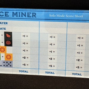 Hard Acrylic Deluxe Dice Miner Score Sheet Plaque Score Pad - Etsy