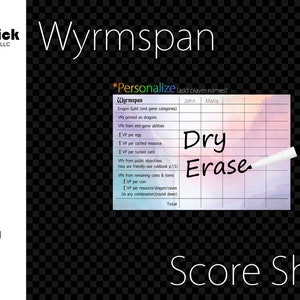 Laminated Wyrmspan Score Sheet, Waterproof, Reusable, Wet Erase and Dry ...