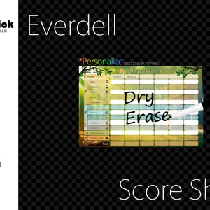 Laminated Everdell Score Sheet, Unofficial, Waterproof, Reusable, Wet ...
