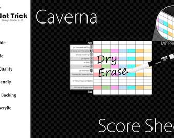 Premium Acrylic Everdell Score Sheet, Unofficial, Reusable, Dry Erase ...