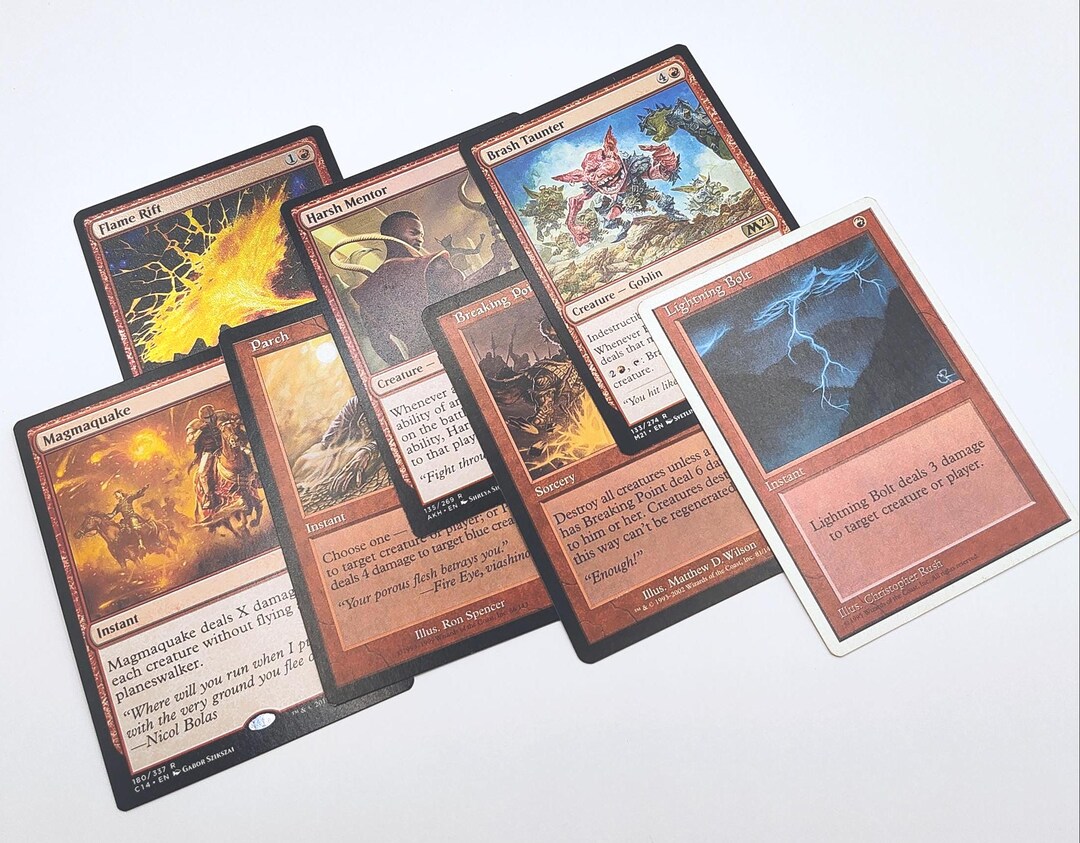 Mono Red Burn Deck, 60 Card MTG Starter Deck, Fire Balls, Haste ...