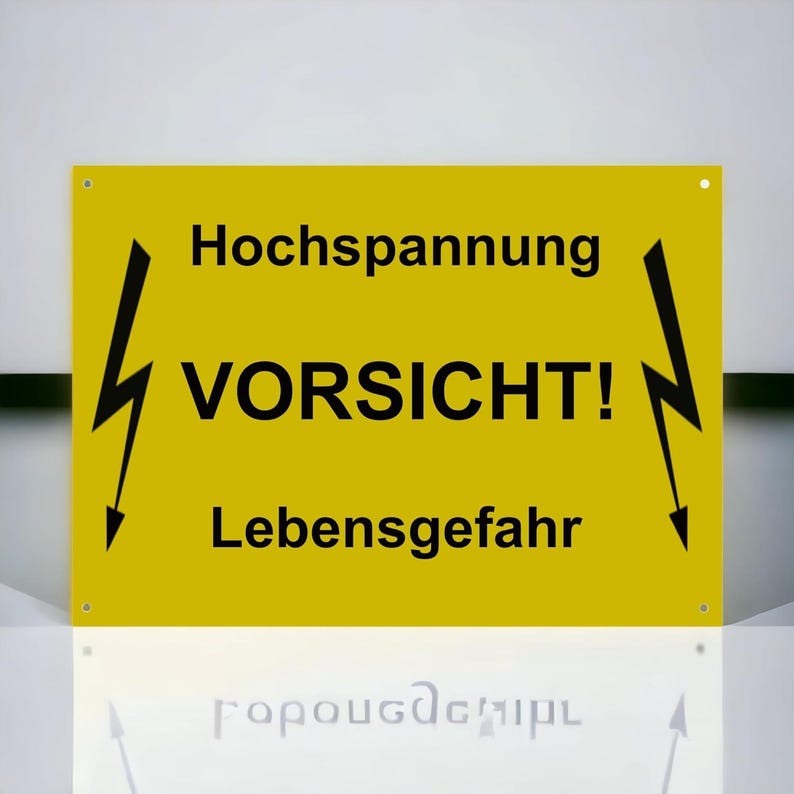 Waarschuwingsbord Let op Hoogspanning Levensgevaar Plastic ...